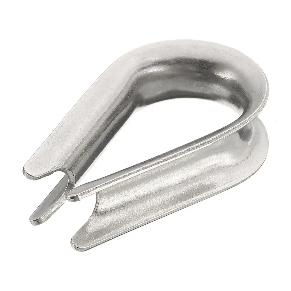 10Pcs-Stainless-Steel-M2-To-M8-Silver-Cable-Wire-Rope-Clamp-Thimbles ...