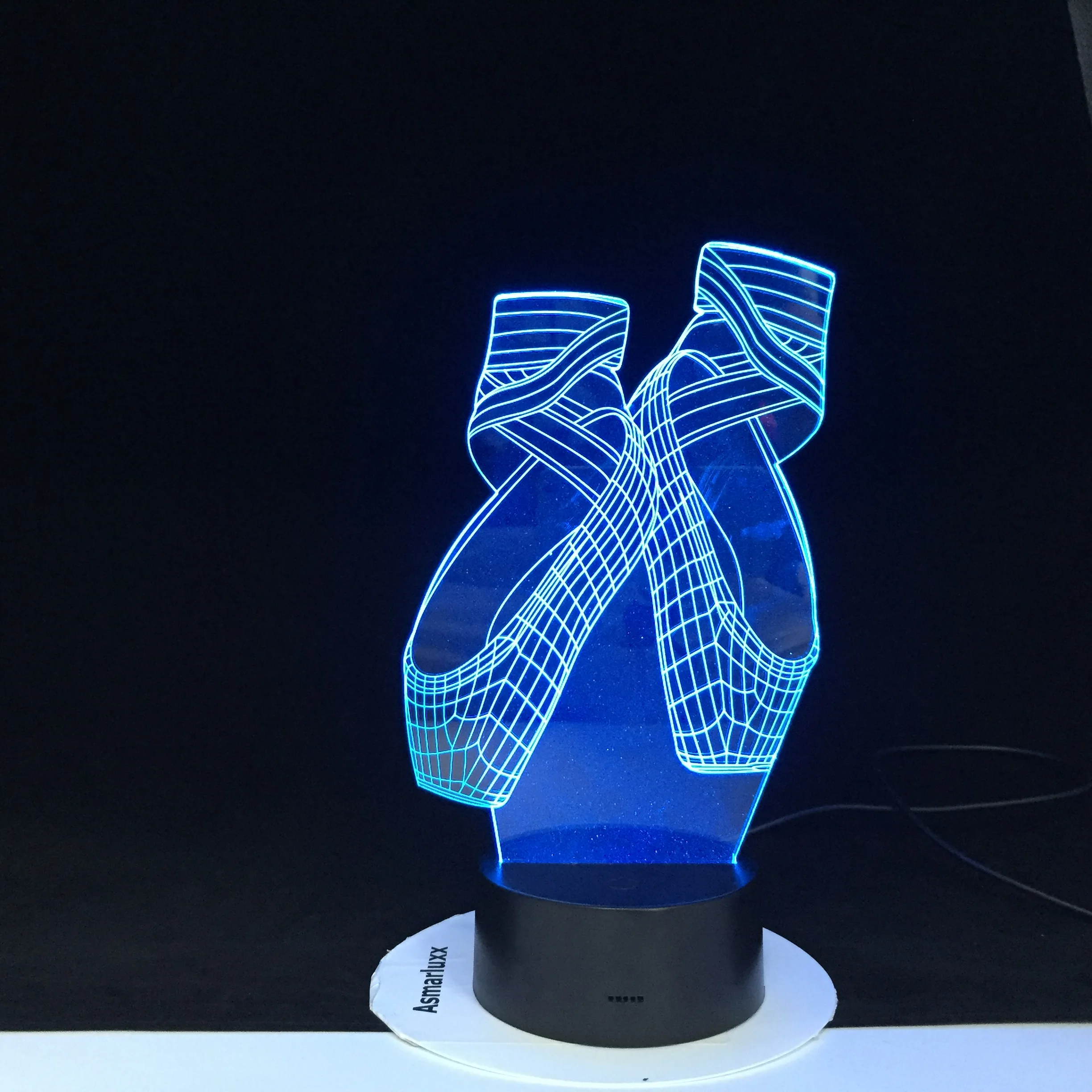 Ballet Shoes Shape 3d Led Night Lights Colorful Led Usb Table Lamp Girl ...