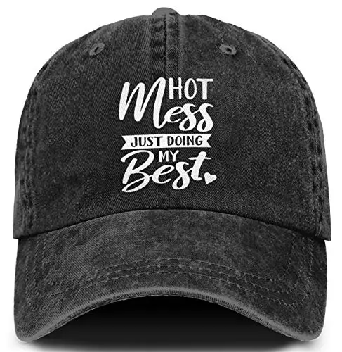 Hot-Mess-Just-Doing-My-Best-Hats-Vintage-Adjustable-Washed-Distressed ...