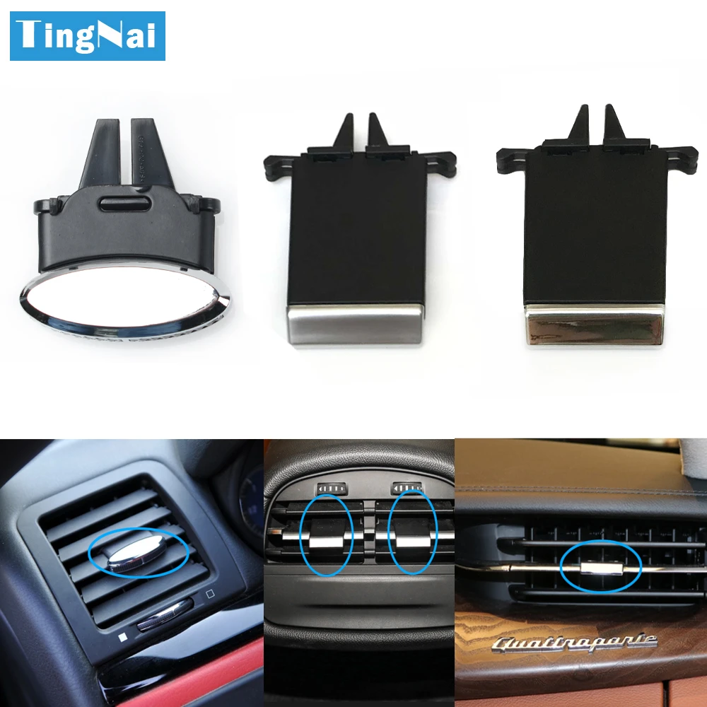 Car Front Rear Air Conditioning Ac Vent Grille Clip Slider For Maserati ...