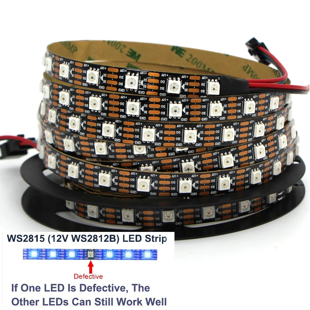 WS2815 DC12V WS2812B WS2813 RGB LED Strip Light Individually ...