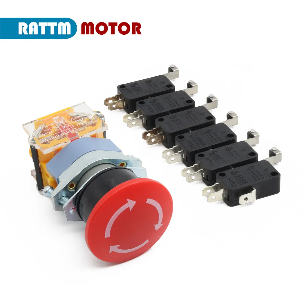 1Pc-Emergency-E-Stop-Red-Sign-22mm-with-6Pcs-end-stop-2-pin-limited ...