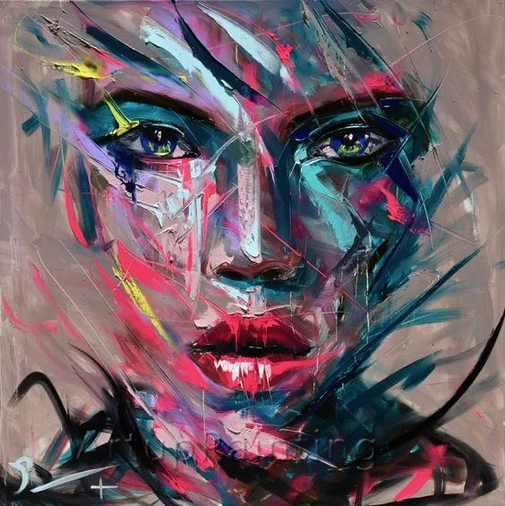 Acrylic Painting Abstract Portrait