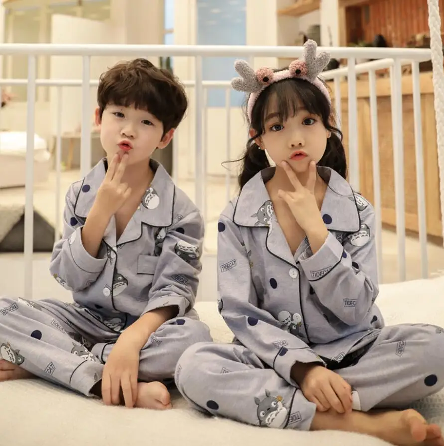 Kids-Pajamas-Sets-Girls-Cartoon-Pattern-Night-Suit-Children-Sleepwear ...