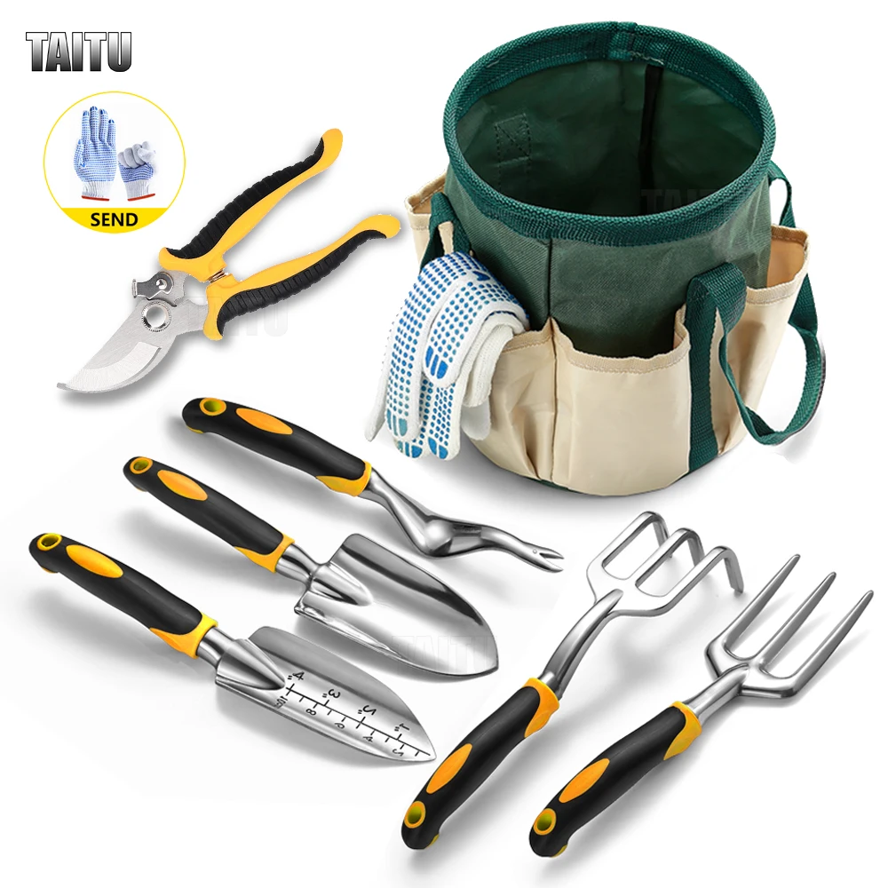 Taitu Garden Tool Eight-piece Set Hand Trowel Bonsai Shovel Rake ...