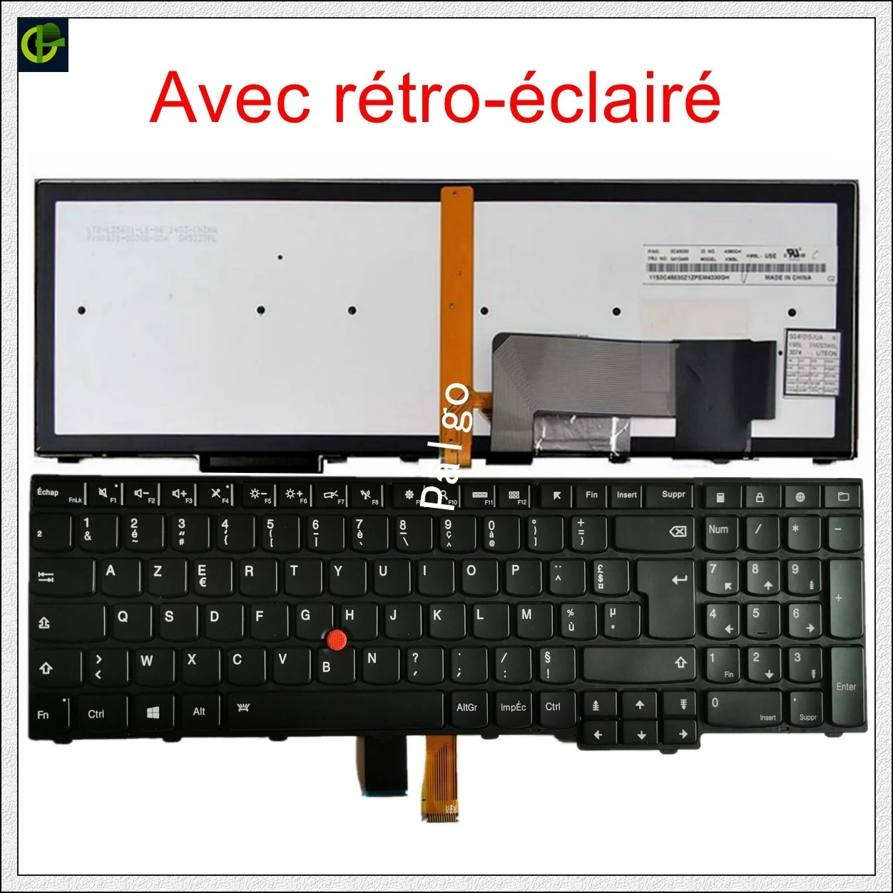 New French Backlit Azerty Keyboard For Lenovo Thinkpad W540 W541 W550s ...
