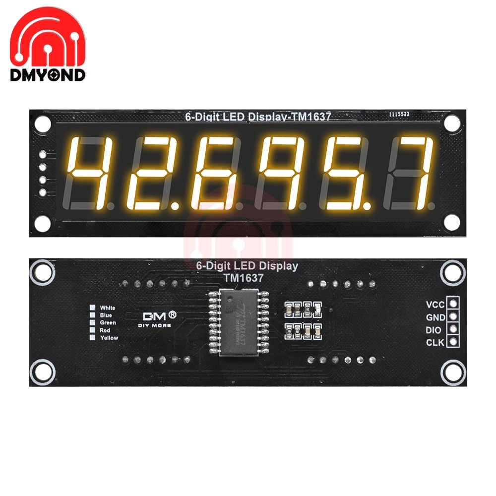 0-56-inch-TM1637-6-bit-6-Digit-Seven-segment-7-Segment-5V-Digital-Tube ...