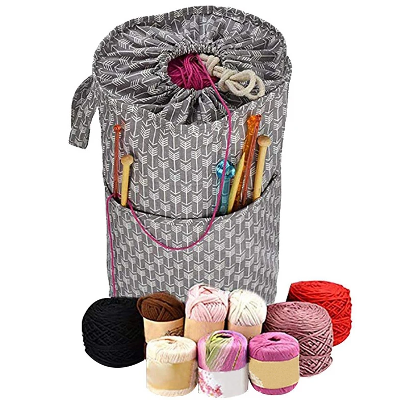 Knitting Bag Yarn Storage Craft Tote Inner Divider For Wool Crochet ...