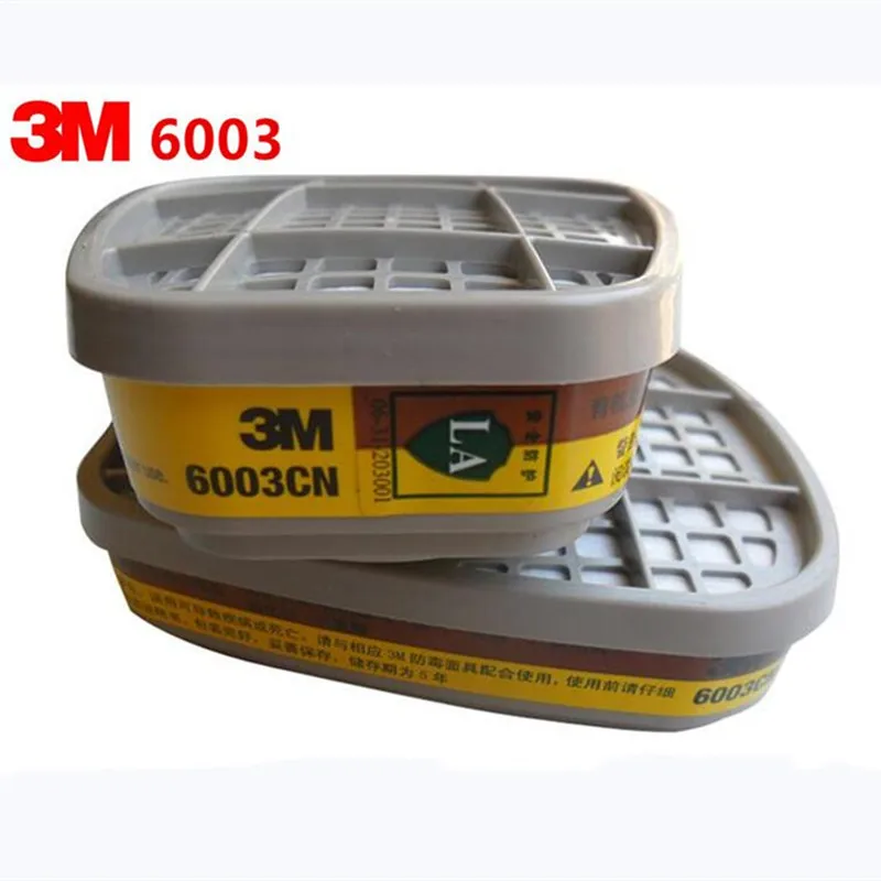 3M 6003 Organic Vapor/Acid Gas Cartridges With Gas Mask 3M 6200 7502 ...
