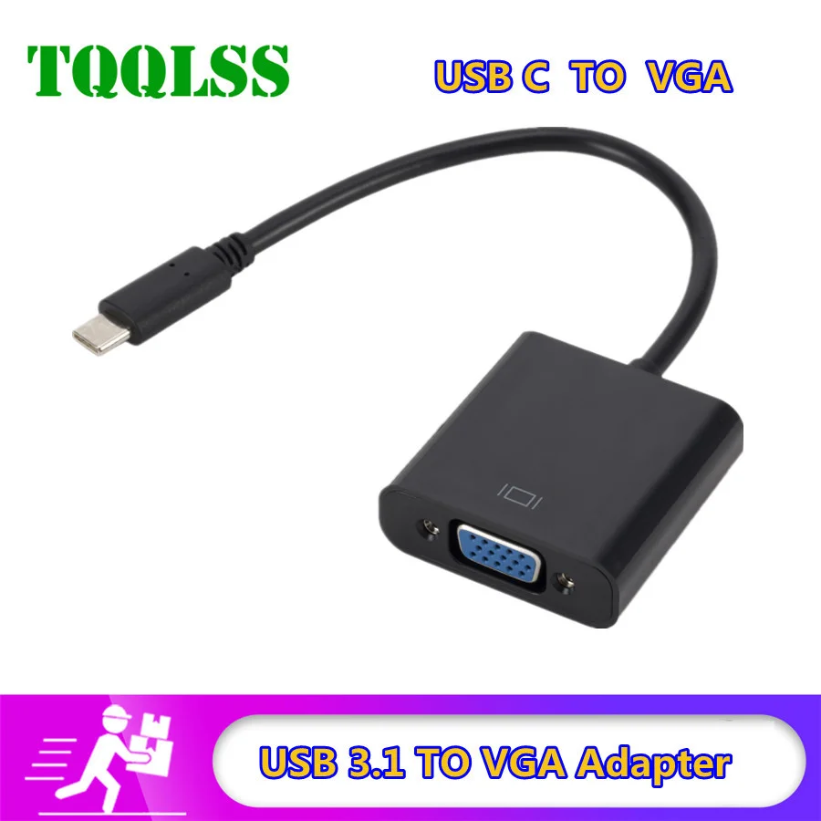 Cable adaptador tipo C a VGA hembra, USBC USB 3,1 a VGA para Macbook ...
