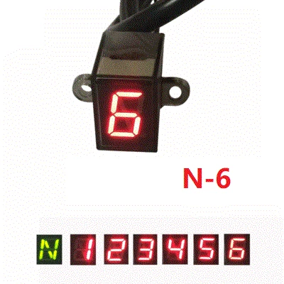 12V Universal LED Digital Gear Indicator Motorcycle Display Shift ...