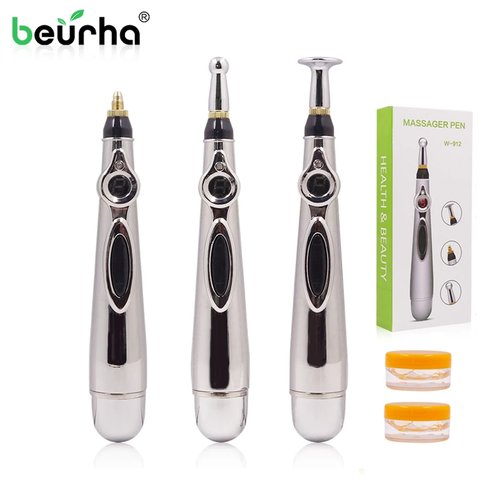 2019 New Electronic Acupuncture Pen Electric Meridians Laser Therapy ...