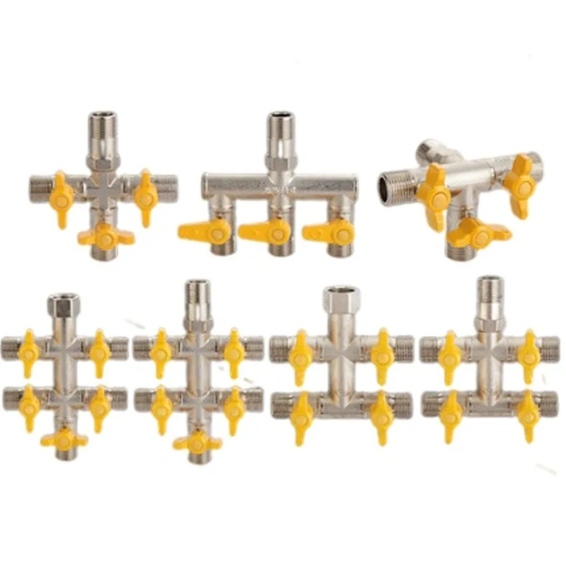 Union-three-way-copper-valve-gas-tap-water-valve-ball-valve-thickened-4 ...