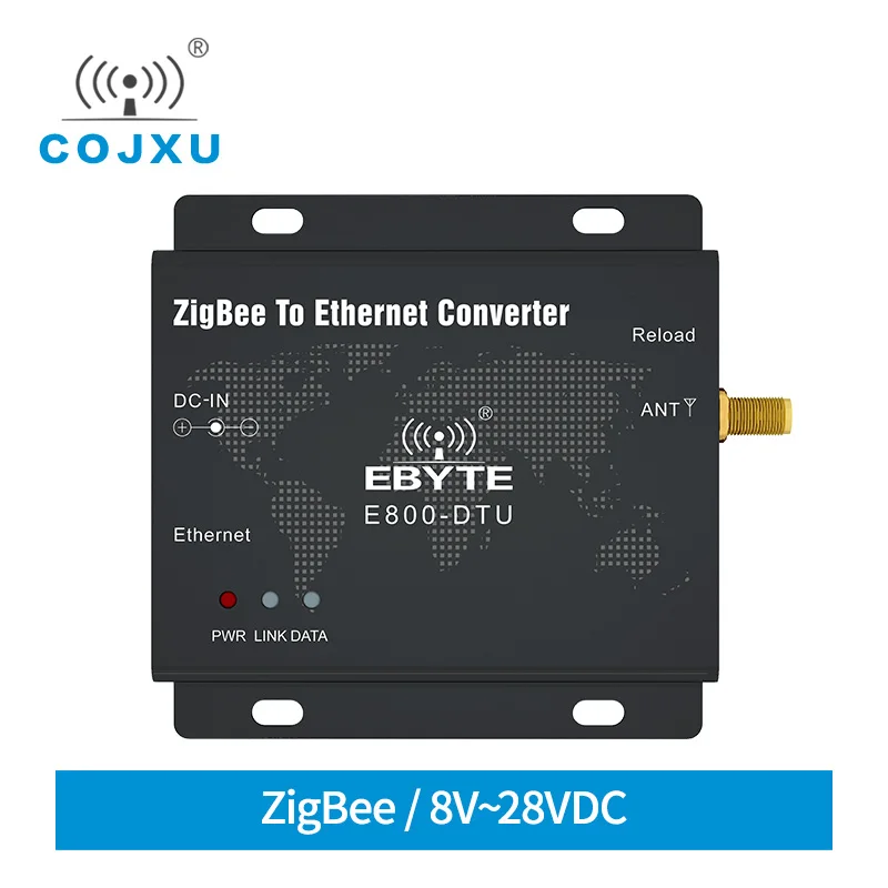 CC2530 ZigBee โมดูล Ethernet 2.4GHz 27dBm 500MW RJ45 TCP UDP Ad Hoc Network E800 DTU(Z2530 ETH ...