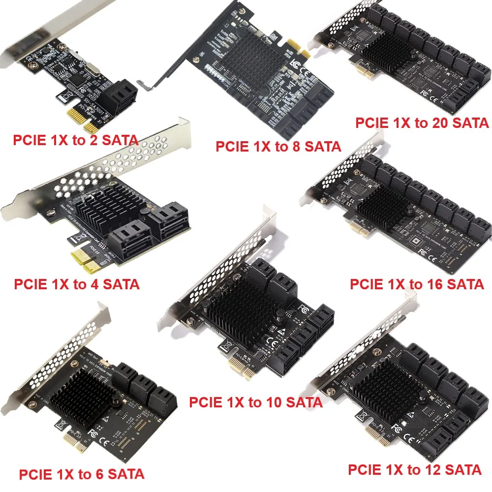 PCIE-Sata-Adapter-PCIE-to-SATA-PCI-Express-1X-Expansion-Card-20-16-12 ...