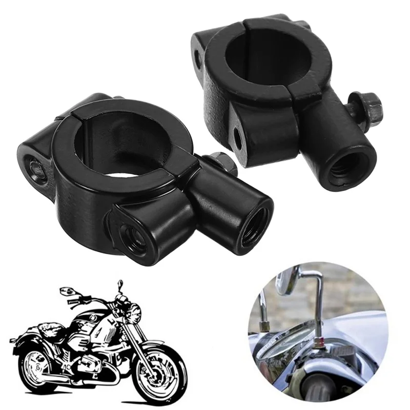10mm 22mm/7/8" Motorcycle Mirror Adapter Bracket Durable Clamp ...