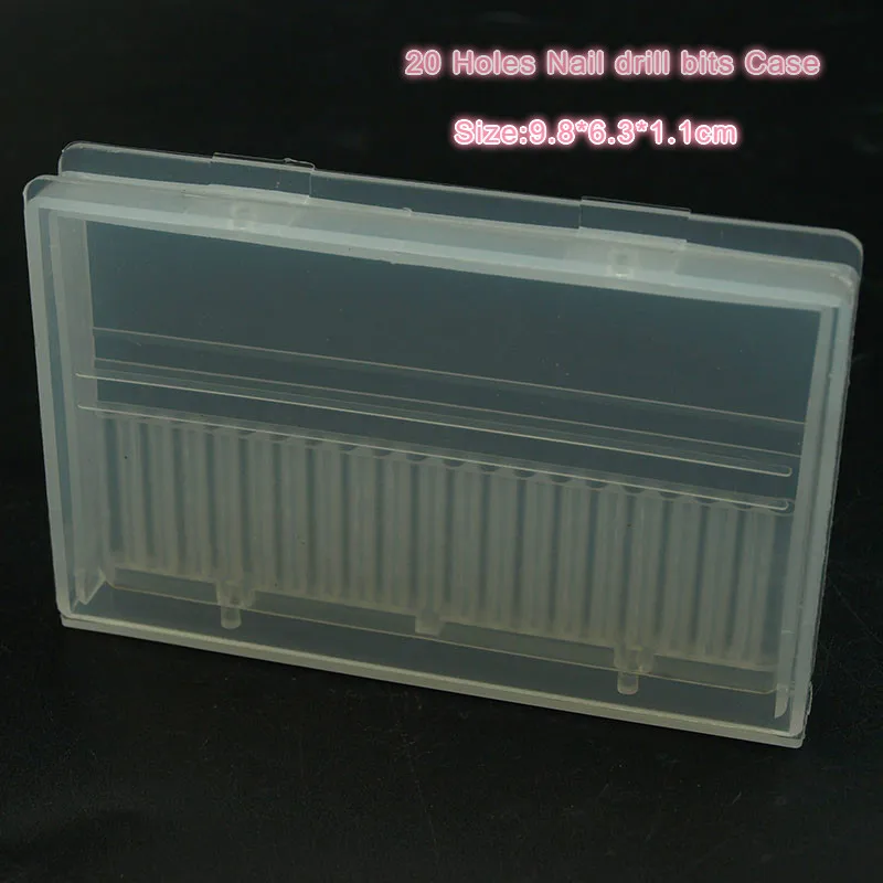 Easy Nail 20 Slots Storage Box For Nail Drill Bit Files Holder ...