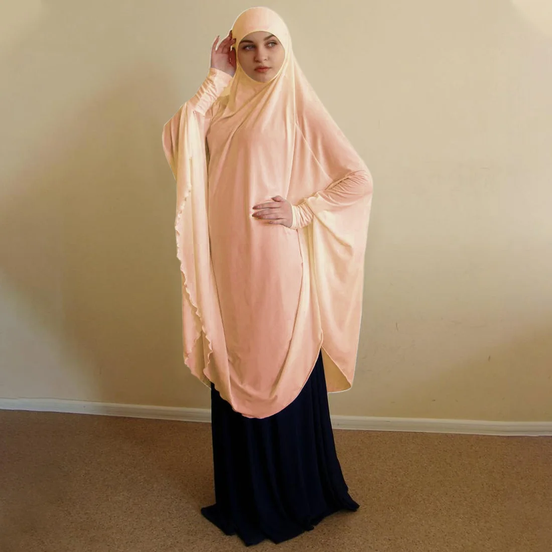 Muyogrt Muslim Women Hijab Cape Marocain Islamic Clothing For Women ...