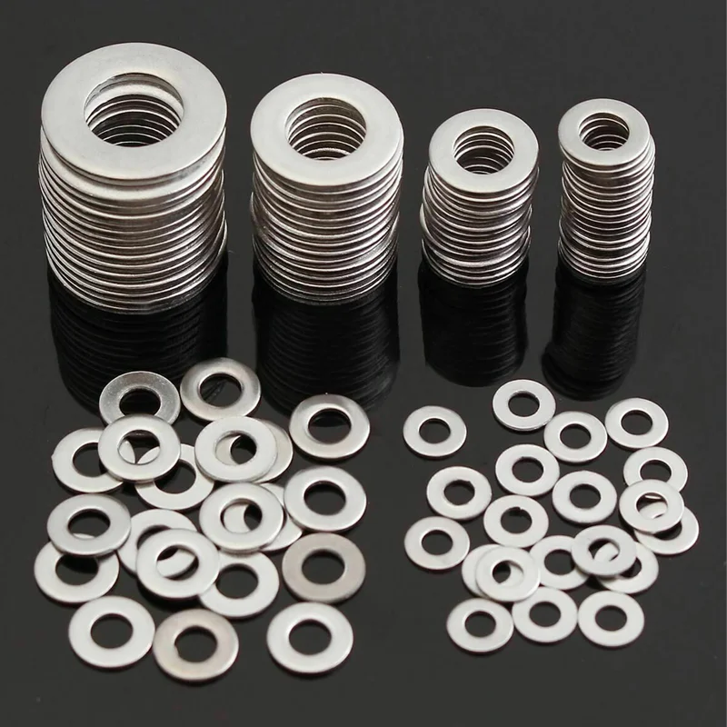 115pcs-Set-304-Stainless-Steel-Assorted-Washers-Metric-Flat-Washer-Tool ...