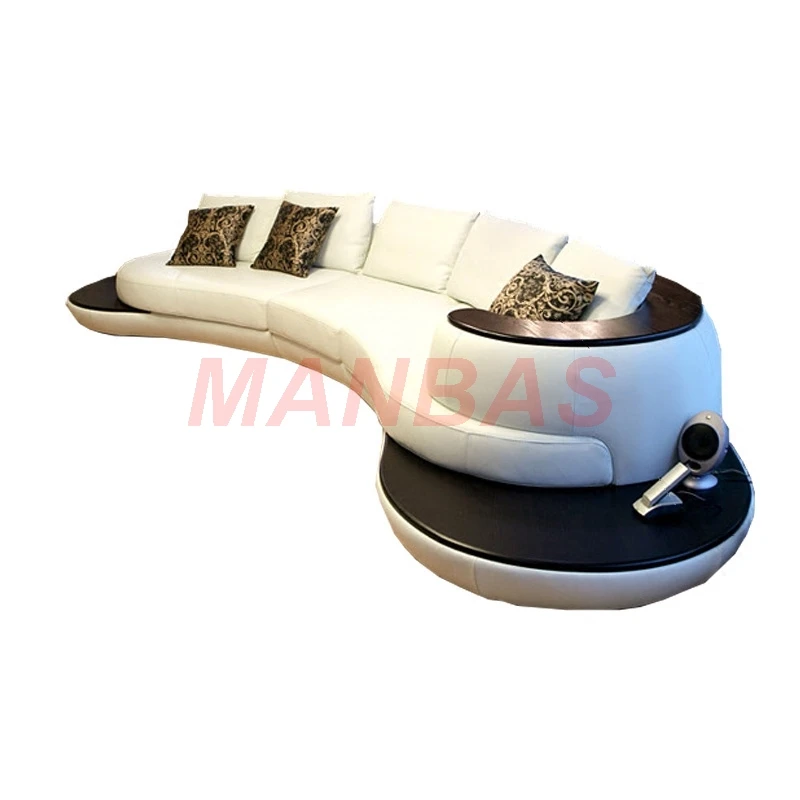 MANBAS Ghế Sofa phòng khách giường ghế da thật góc Bắc Âu hiện đại ...