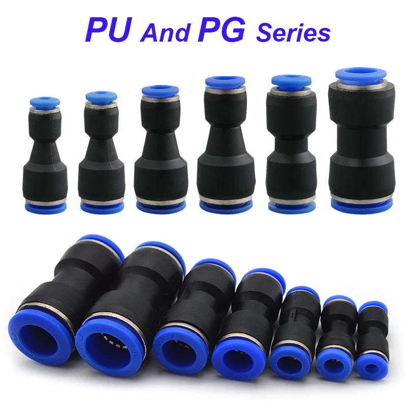 PU Fast Pneumatic Connector Push in Hose Straight Pneumatic For Connect ...