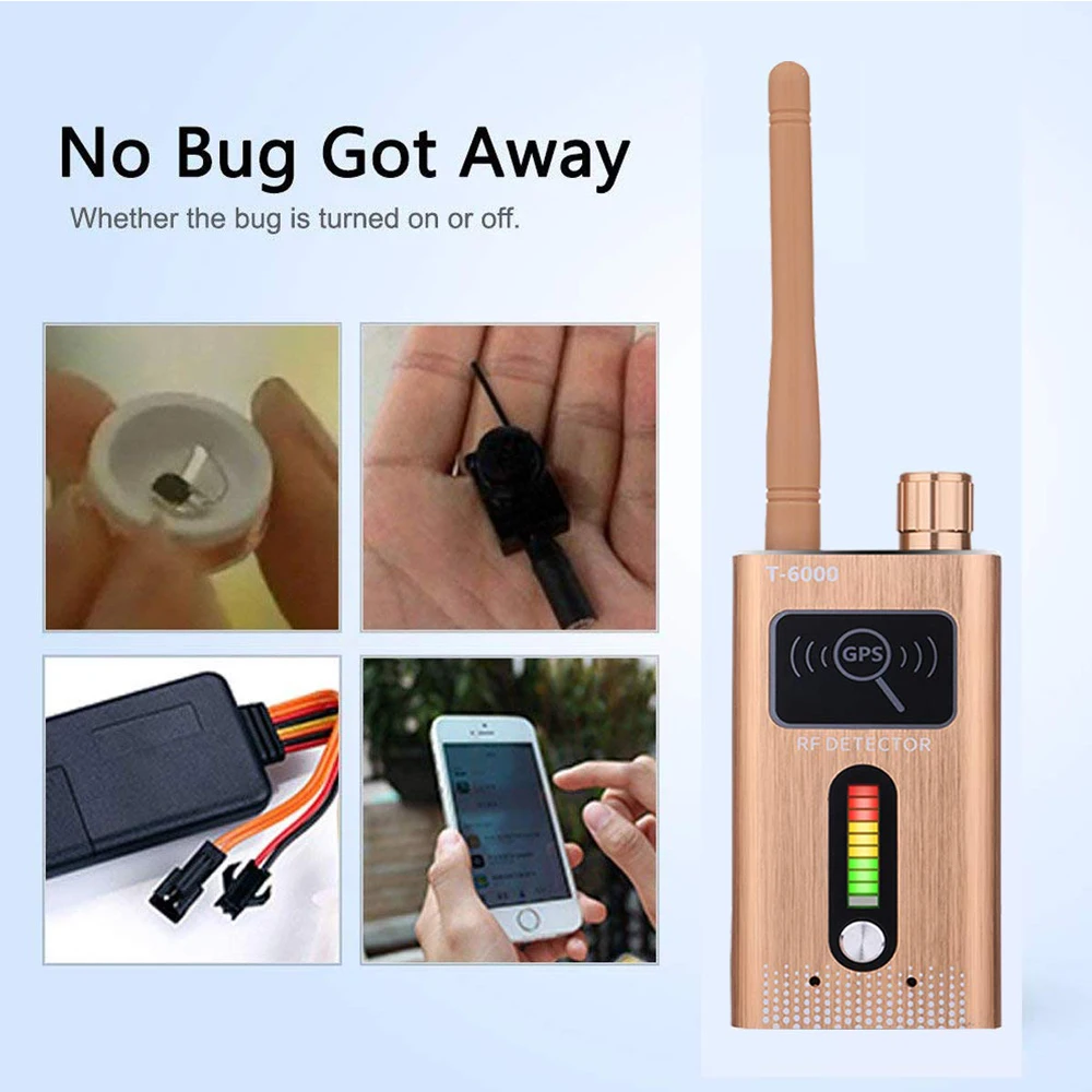 T6060 bug wiretap gps jammer signal blocker bug detector spy camera ...
