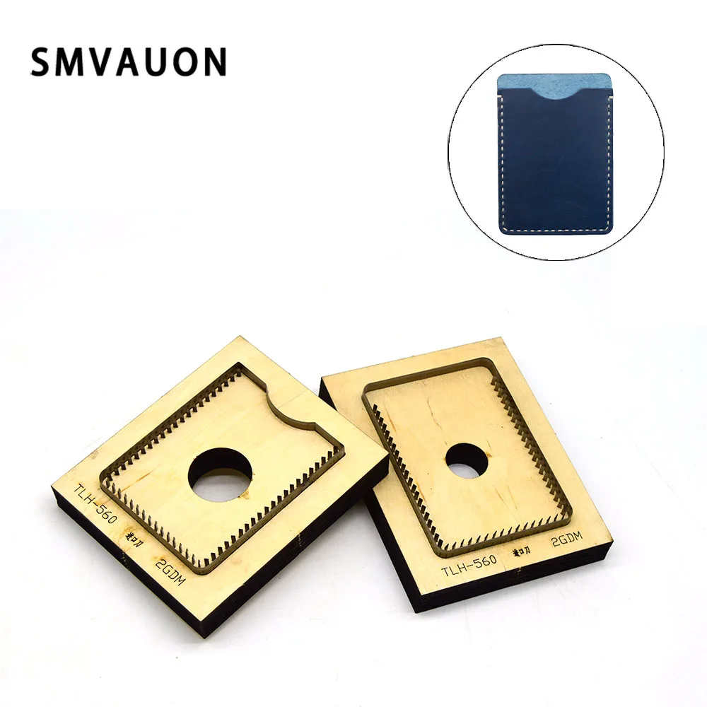 Papercraft Scrapbooking DIY leather wood die-cutting vertical wallet ...