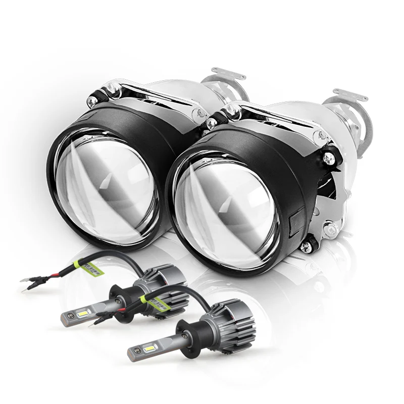2.5นิ้วHID Bi Xenon LHD High Beam Carไฟหน้าRetrofitจัดแต่งทรงผมMini H1 ...