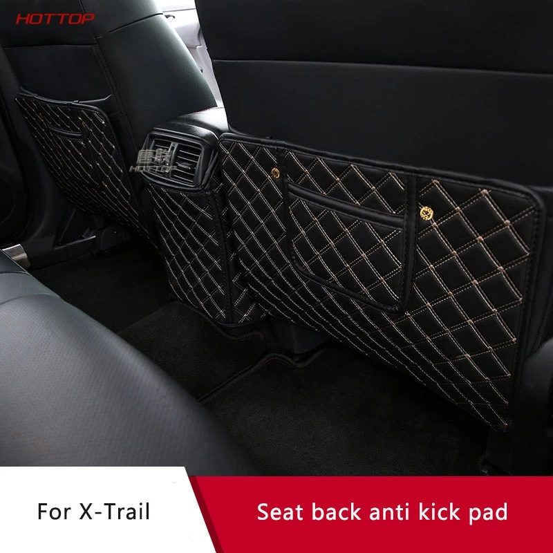 Leather Rear Seat+Armrest Box Anti Pad Kick Protective Pad Cover For ...