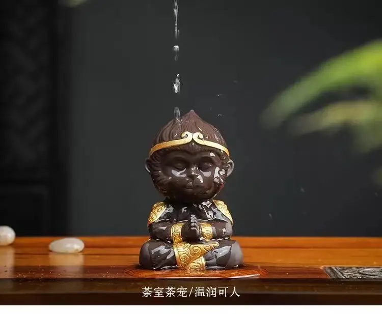 Tea Pet Chinese Tea Purple Clay Tea Set Monkey King Tray DecorationTea ...