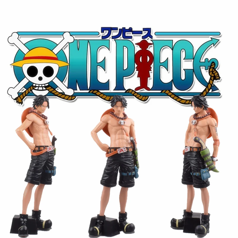 28cm Anime Figure One Piece Ace Stand Posture Figure Men Boy Toy Anime ...