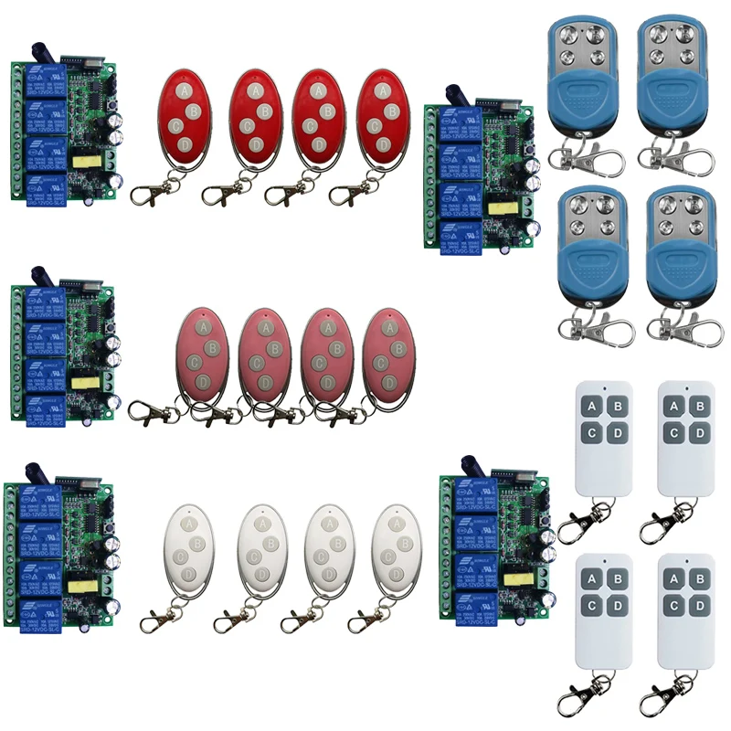 Smart-Home-AC110V-220V-230V-4CH-4-CH-Wireless-Remote-Control-LED-Light ...
