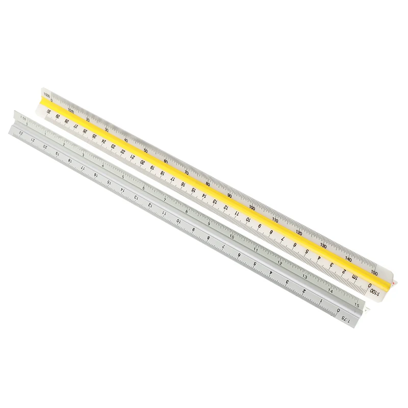 30CM Aluminium Alloy Coded Side Triangular Scale Ruler Triangular ...