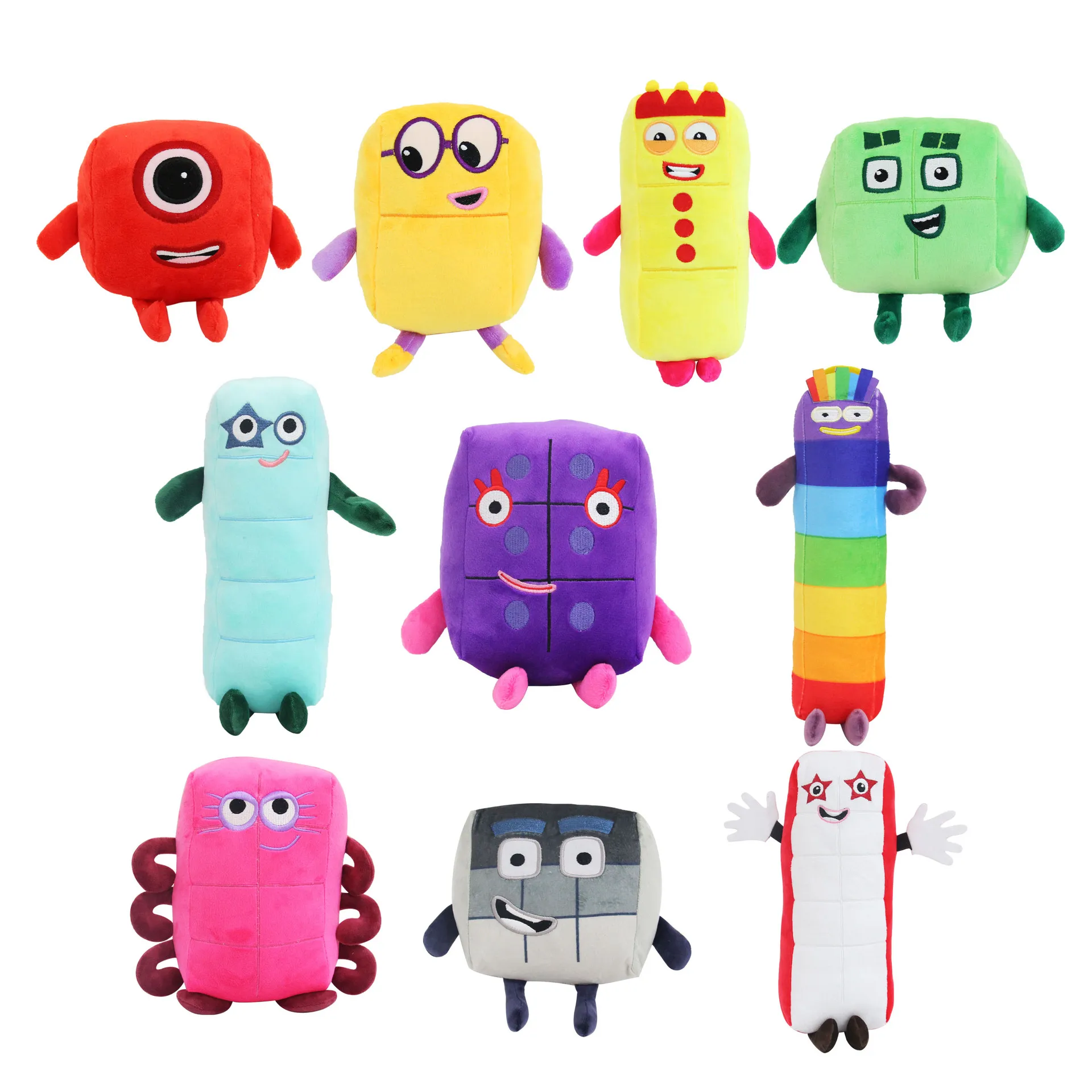 Numberblocks Plush Toys Educational Stuffed Number Blocks Toys Cartoon ...