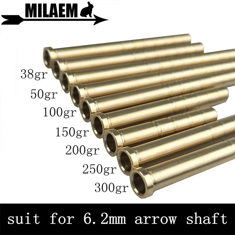 Archery-Arrow-Inserts-Heavy-Weight-Base-Copper-Arrowhead-Connector-50 ...