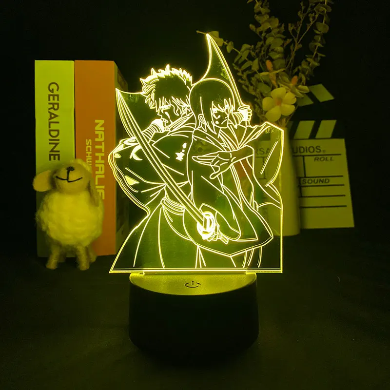 Japanese Anime Figure Gintama 3D Night Light Bluetooth Speaker Bedside ...