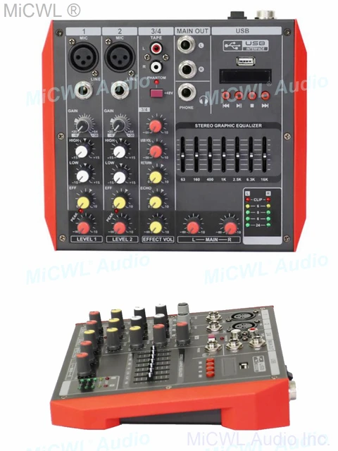 Pro MG12 Bluetooth Portable 12 Channel Audio Mixer Sound Mixing Console ...