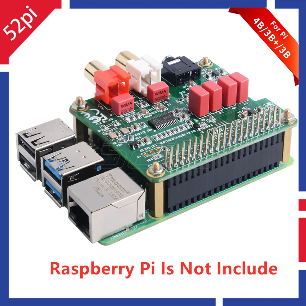 52Pi PCM5122 Raspberry Pi HiFi DAC HAT PCM5122 HiFi DAC Audio Card ...