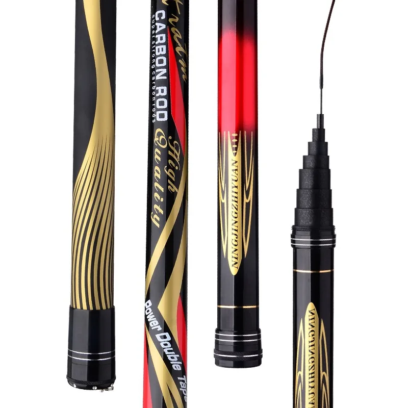 8m-16m Power Hand Rods Carbon Fiber Telescopic Fishing Canne Long ...