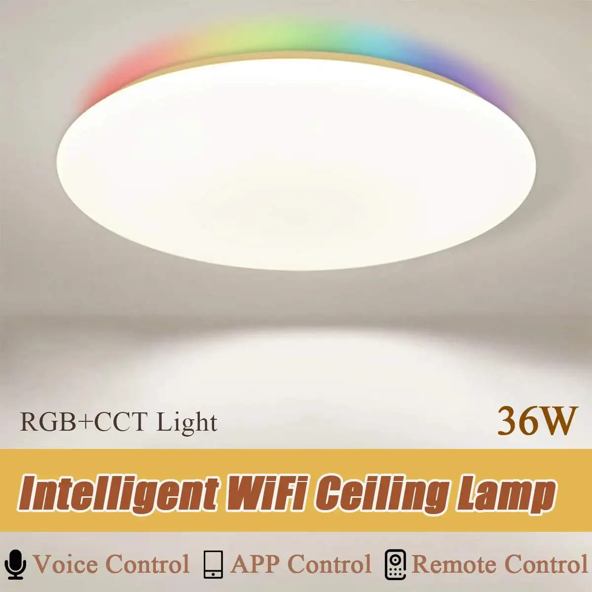 Nordic Smart Ceiling Light New Design Rgb Ambient Light 36w 220v Voice ...