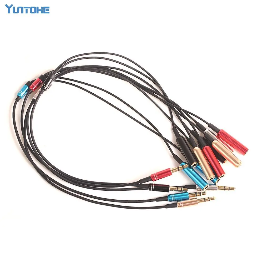Wholesales Multicolor Metal 3.5 Mm Stereo Mini Jack 1 Male To 2 Female ...