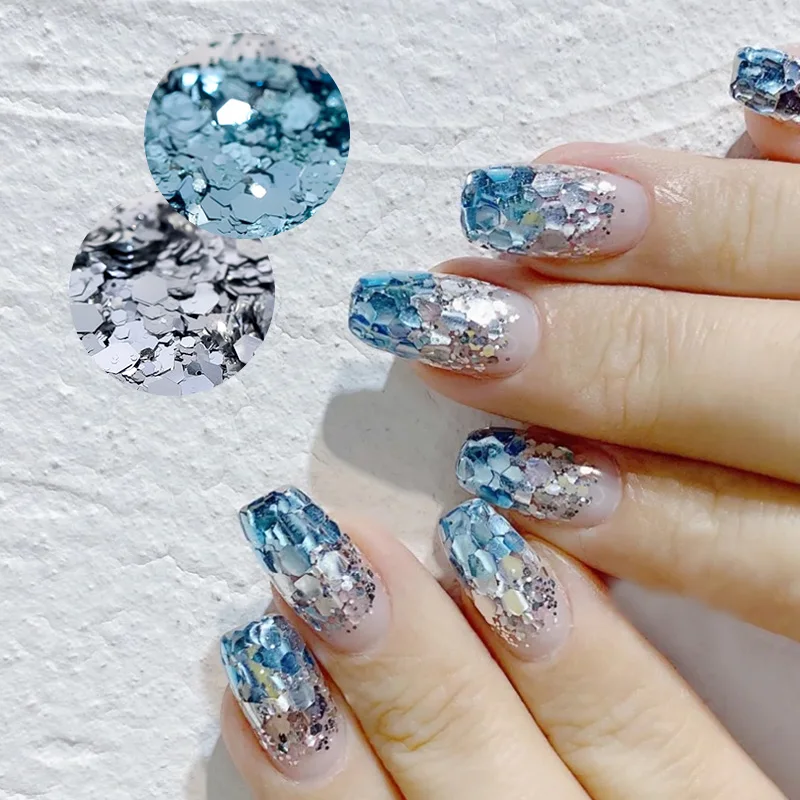 Aqua Blue Nails