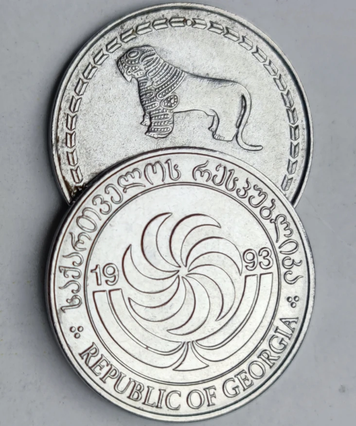 20mm georgia, 100% real genuína comemorative coin, coleção original ...