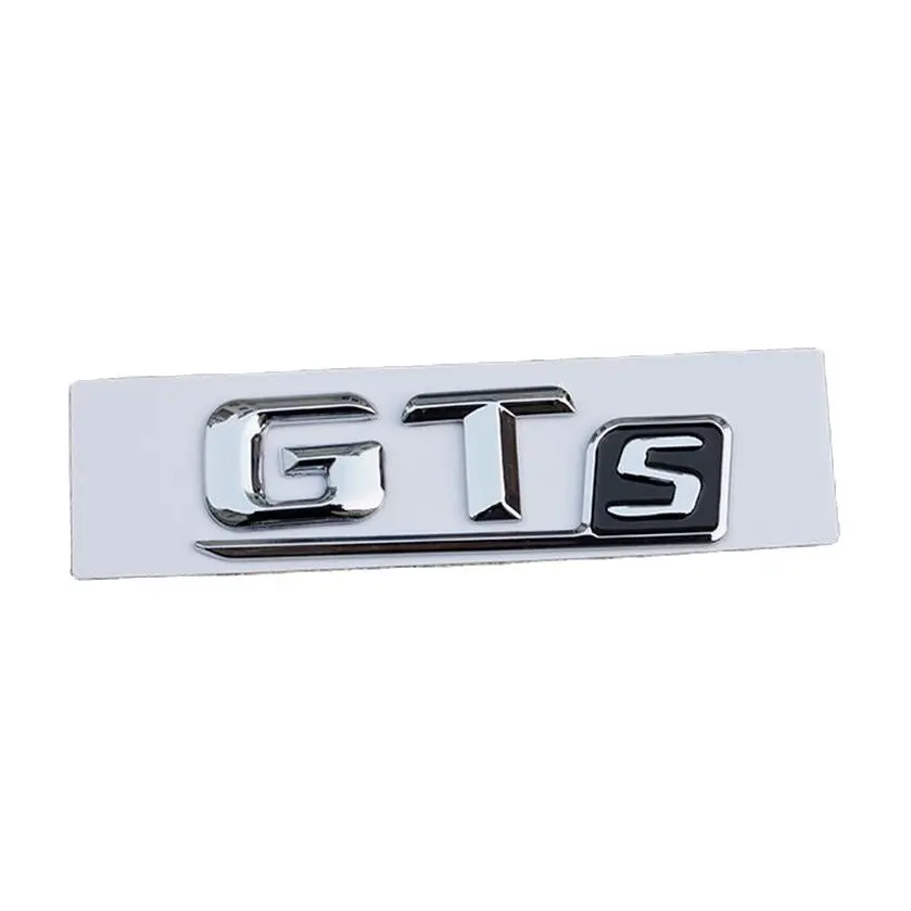 Chrome " Gts " Letters Car Trunk Badge Emblem Decal Sticker For ...