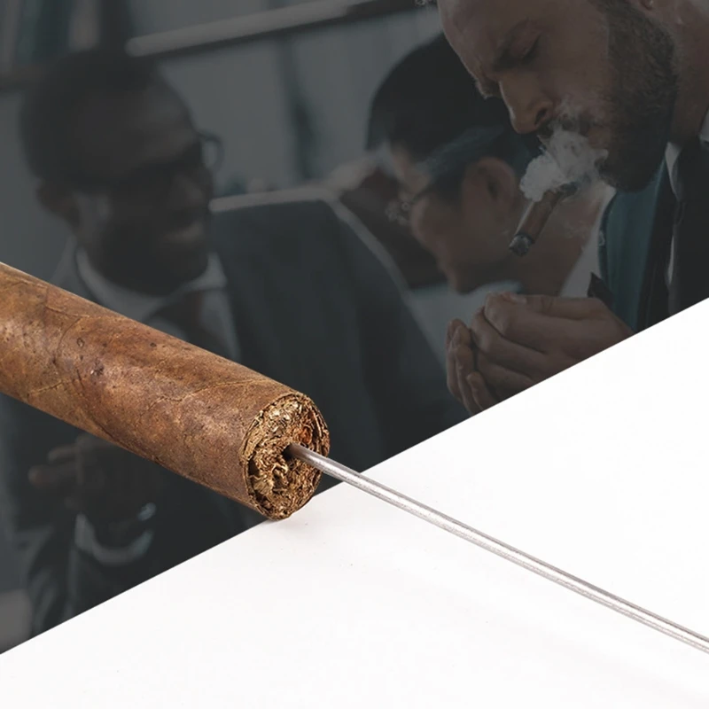 Two-in-one Stainless Steel Smoking Pipe Cleaning Tool Cigar Punching ...