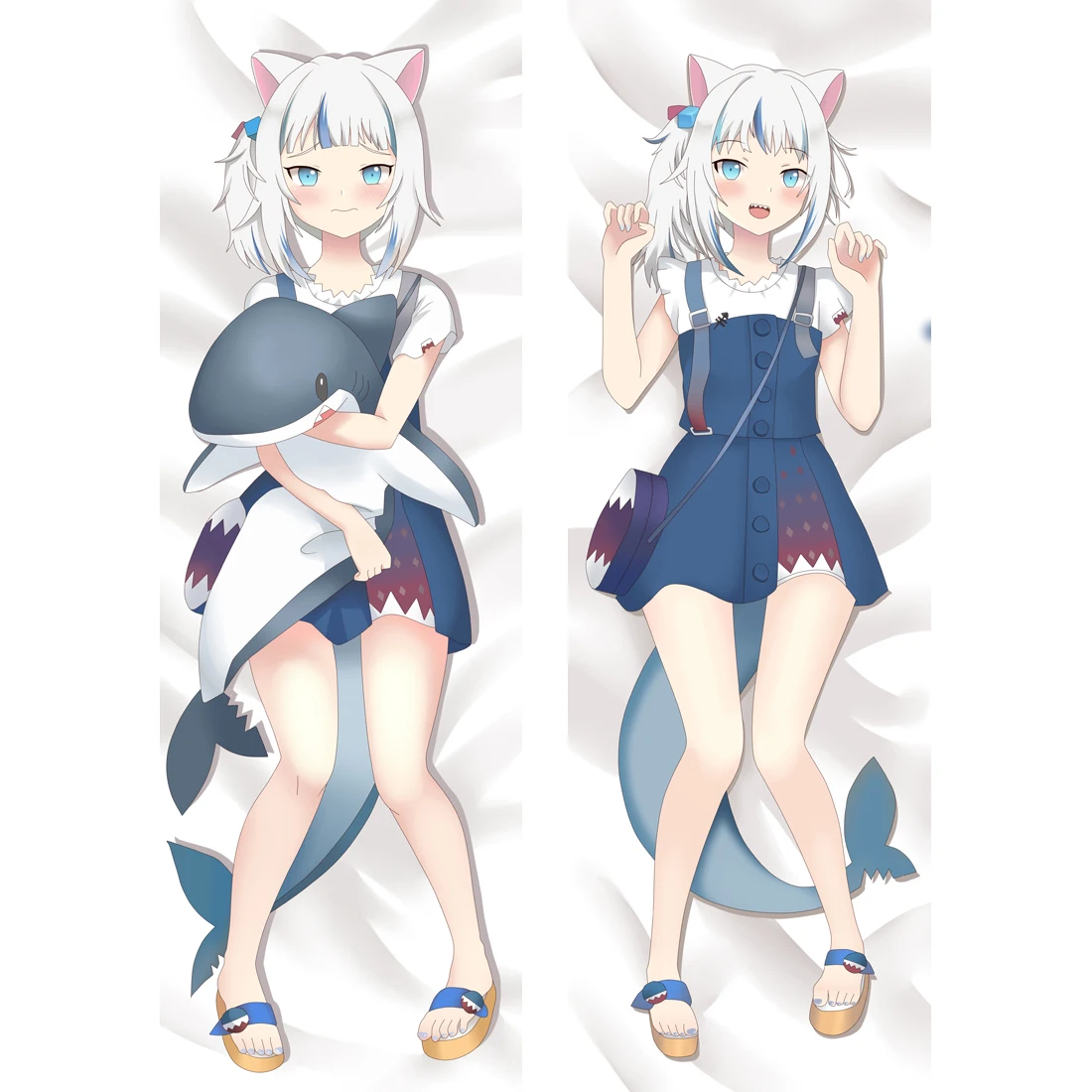 Gawr Gura Body Pillow Cover Hololive ENG Vtuber Pillow Case Hololive Dakimakura Pillowcase Only ...