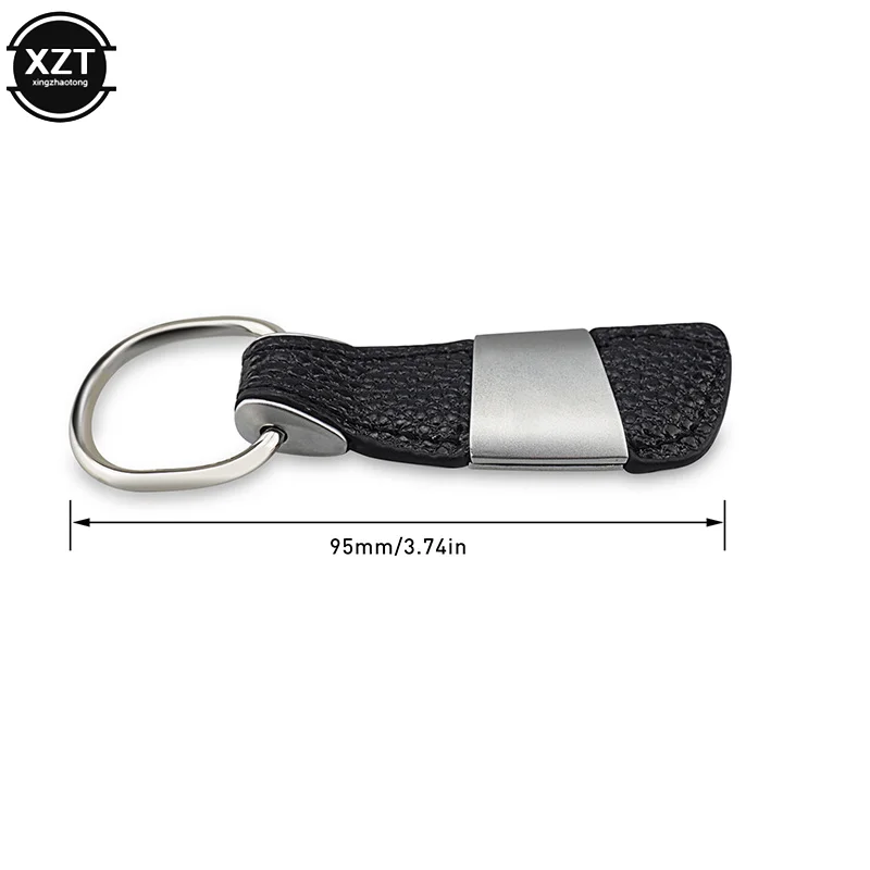 Metal Leather Car Emblem Keychain Auto Key Rings For Audi A6 C5 C6 C7 ...