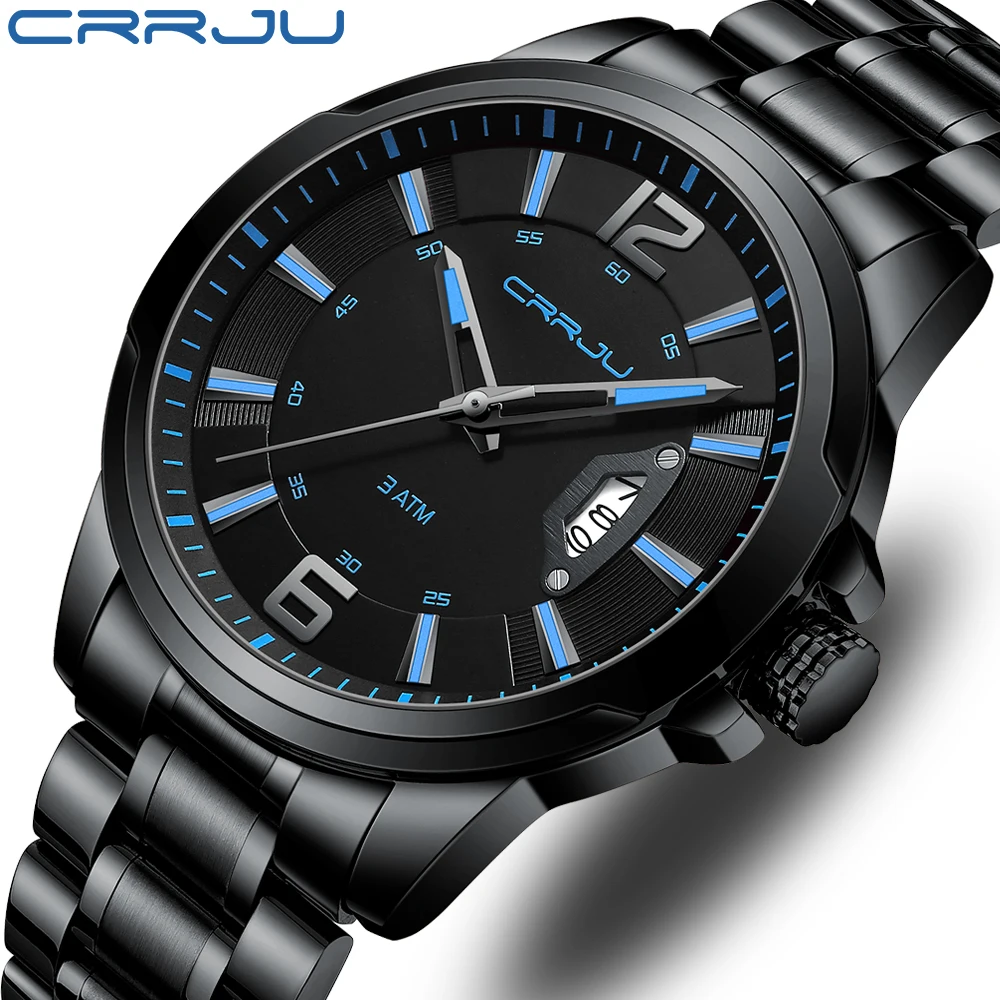 Crrju Watches For Men Fashion Business Mens Watches With Stainless ...