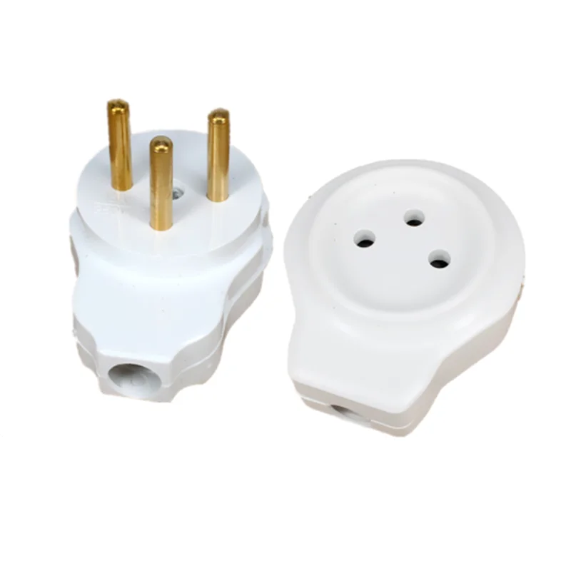 White-16A-Israel-male-female-assembly-wiring-power-plug-socket-Pakistan ...