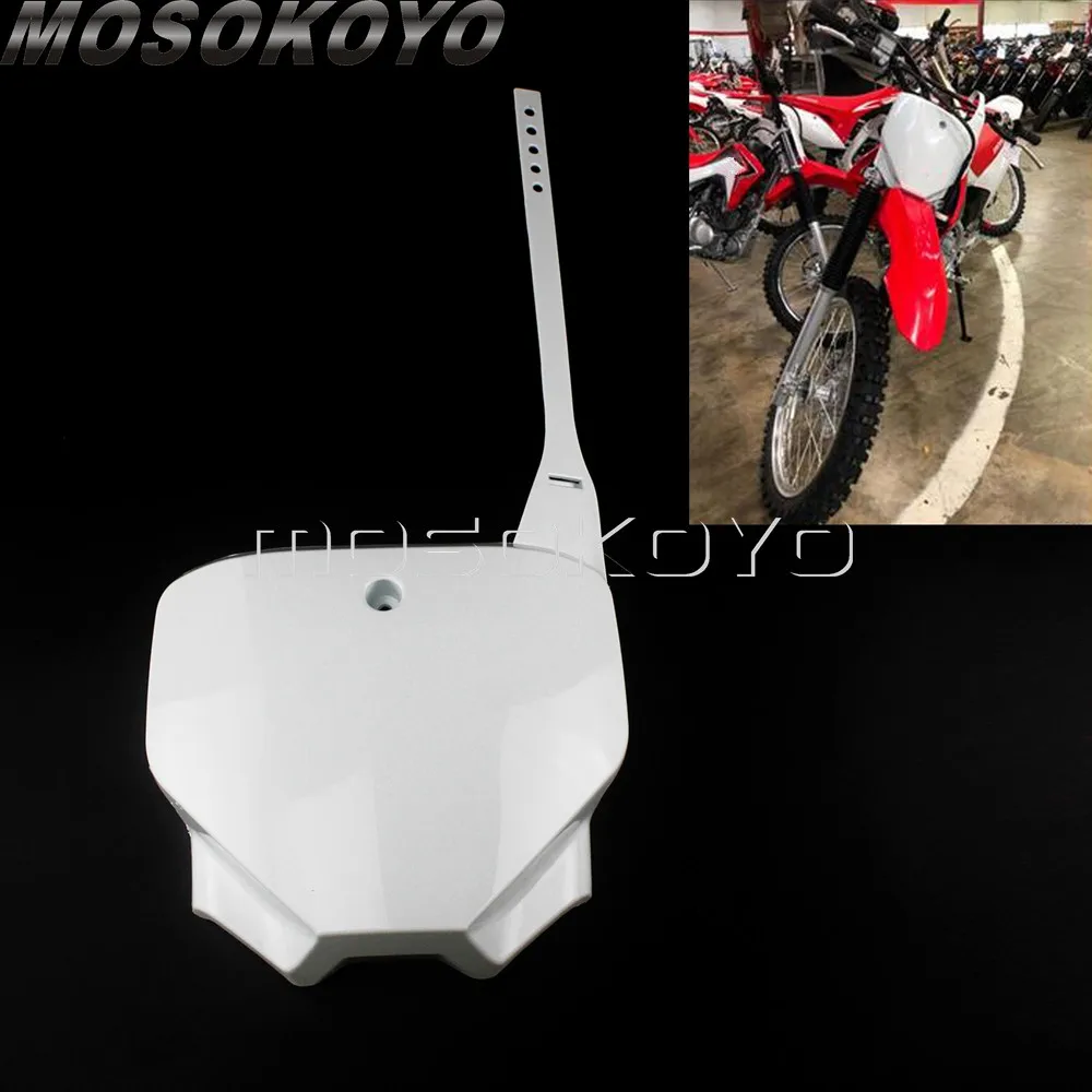 1x branco da bicicleta da sujeira motocross plástico abs placa de ...